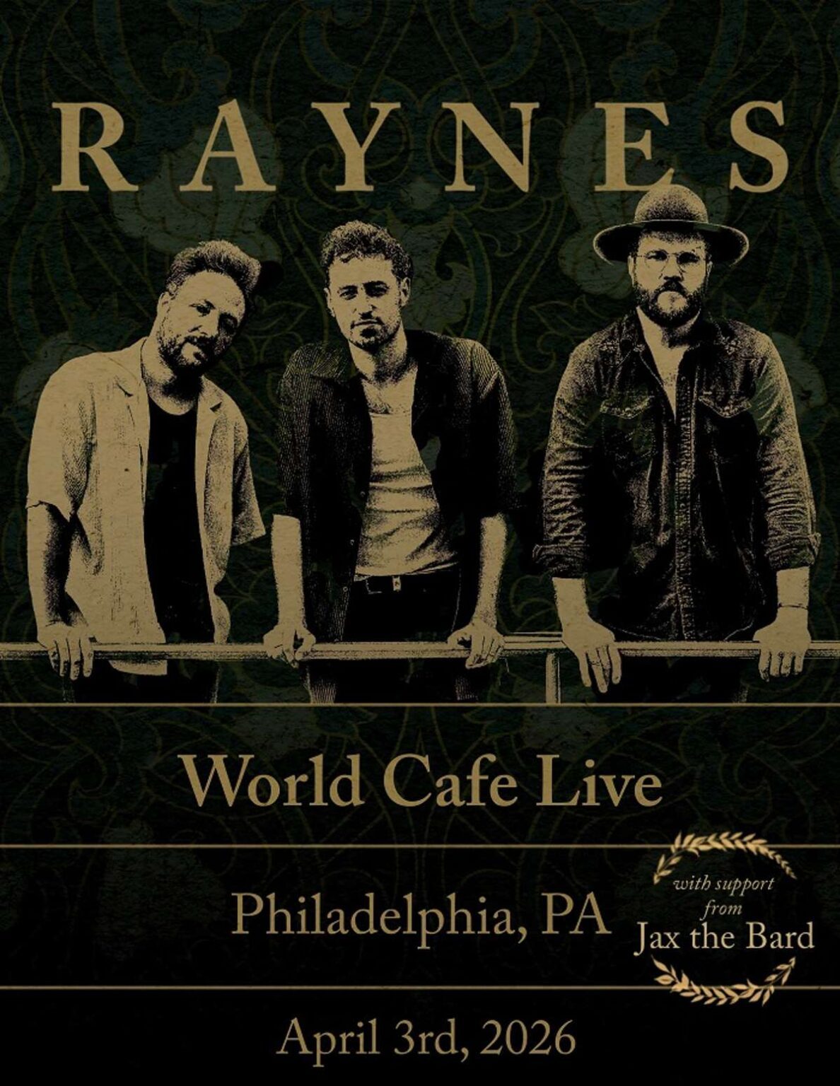 Raynes w/ support from Jax The Bard - World Cafe Live